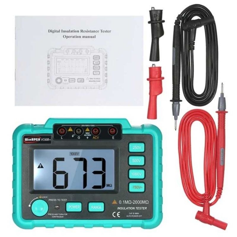 Jual Megger Digital Megohmmeter Voltage Insulation Tester - 60B ...