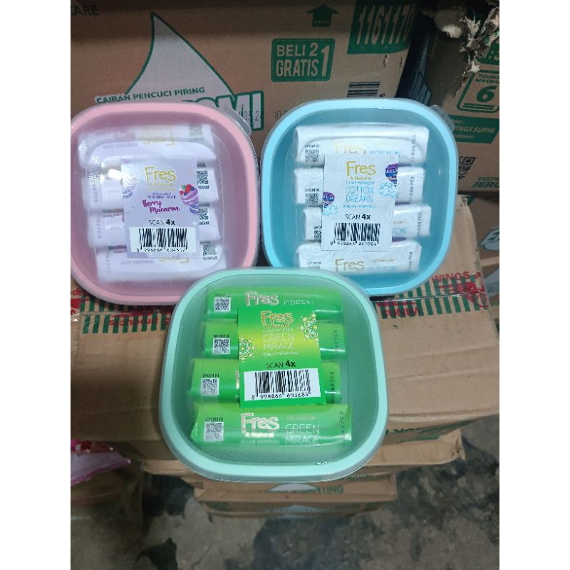 Jual (ISI 4 PCS) SABUN MANDI BATANG FRESH & NATURAL KEMASAN LUNCH BOX ...