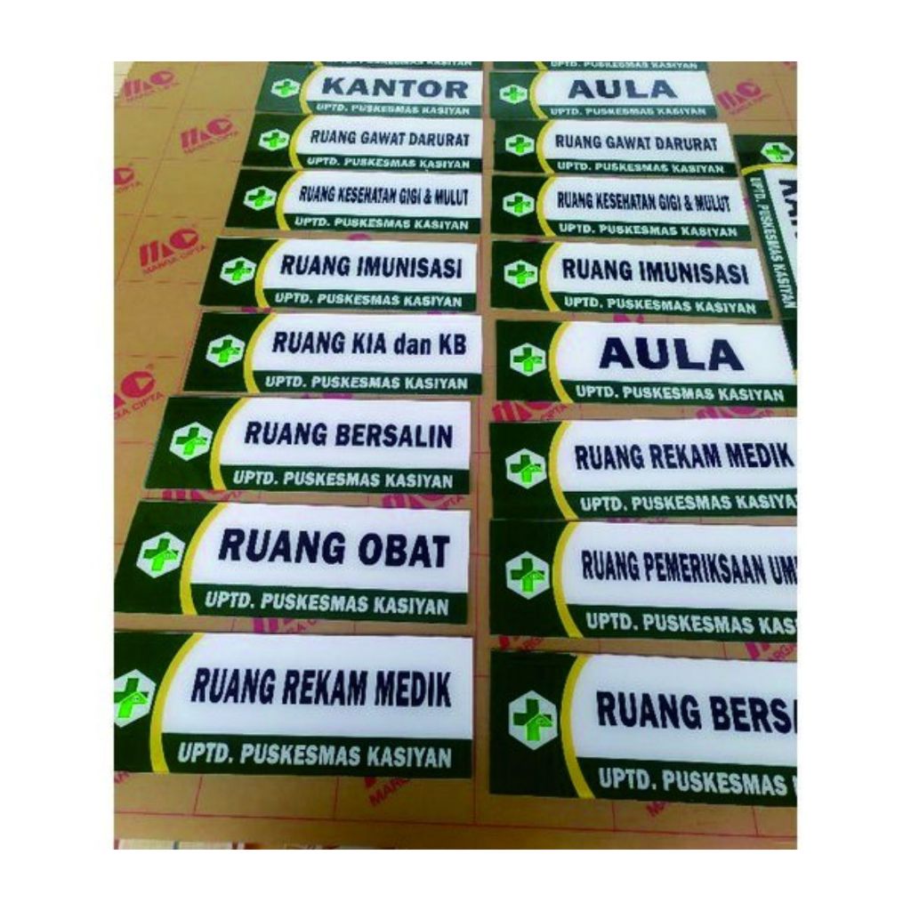 Jual Custom Akrilik Design Papan Nama Ruangan, Papan RT/RW, Papan ...