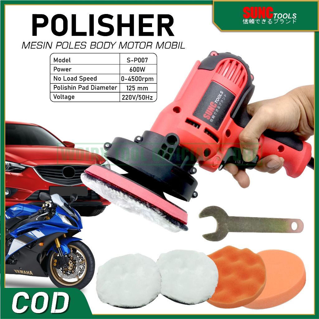 Jual Mesin Poles Mobil Polisher Car Disk Alat Poles Cat Mobil 5 INCH ...