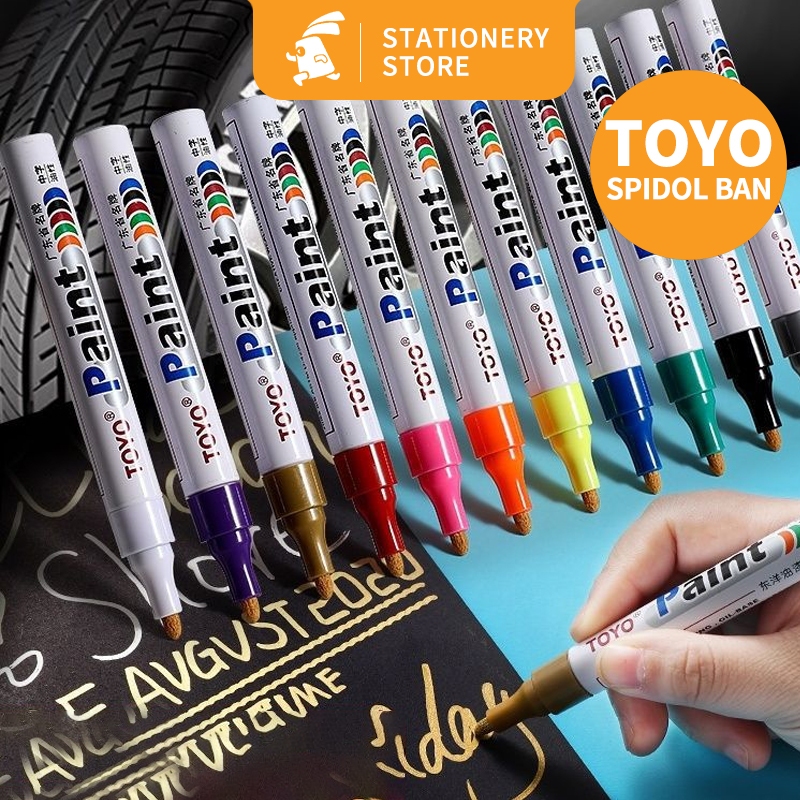 Jual spidol permanen TOYO/Spidol ban paint marker mobil motor/Paint ...