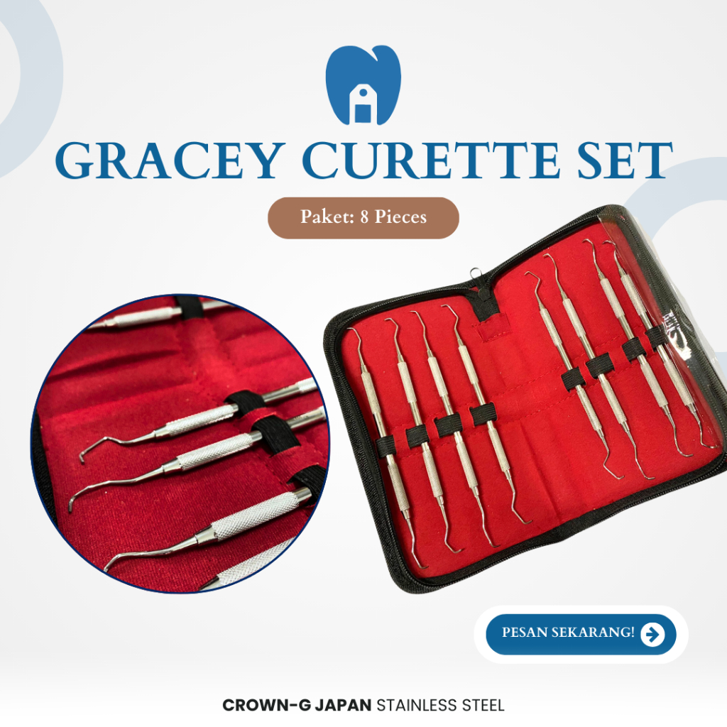 Jual Gracey Curette Set / Dental Kuret Gracey / Scaler Manual Currete ...