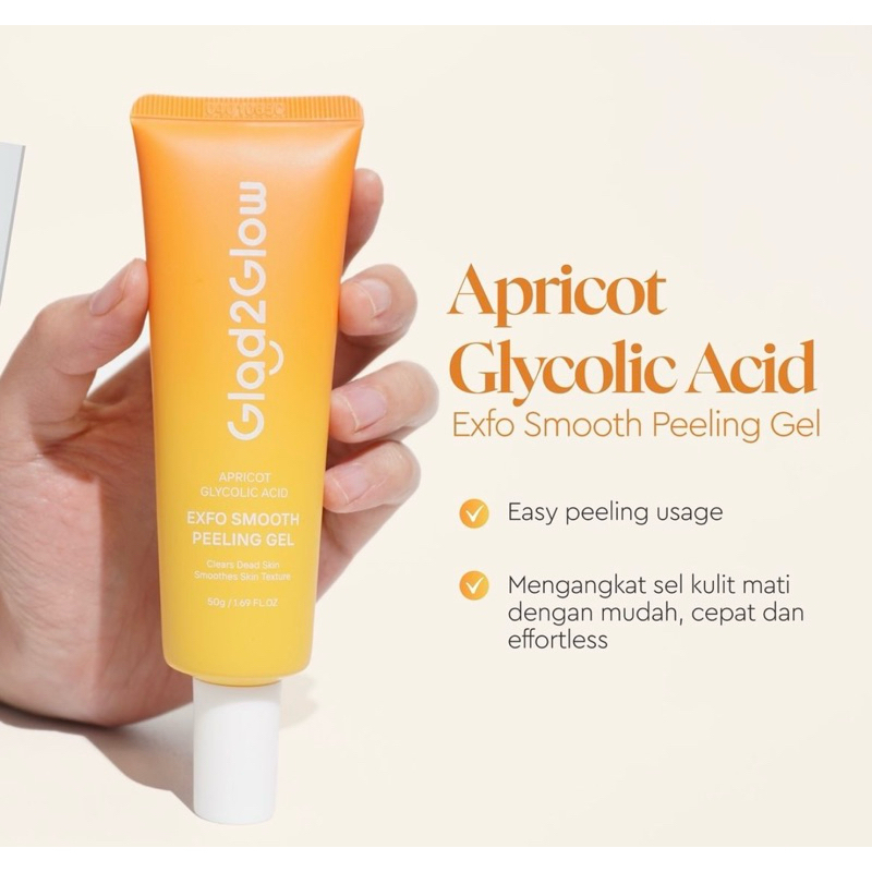 Jual Glad2Glow peeling gel Apricot Glycolic Acid Exfo Smooth Eksfoliasi ...