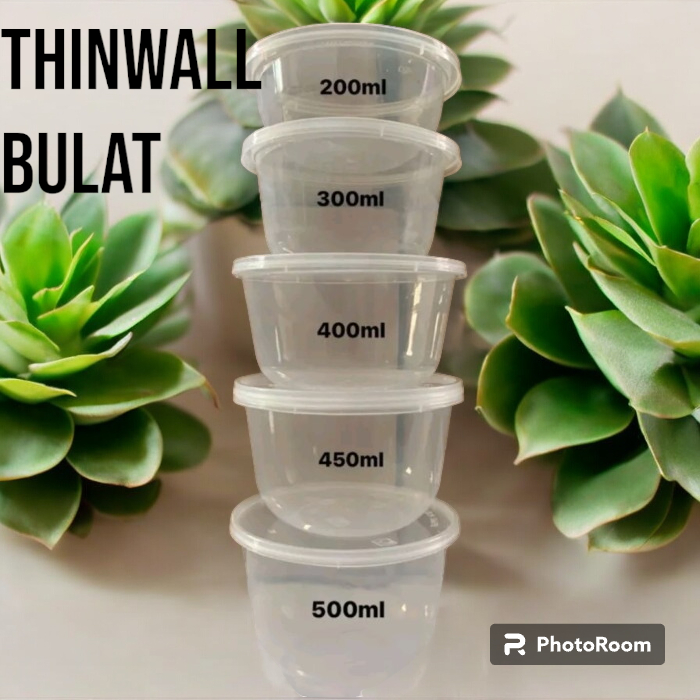 Jual thinwall bulat bowl cup 200mL, 300mL, 400mL, 500mL | Shopee Indonesia