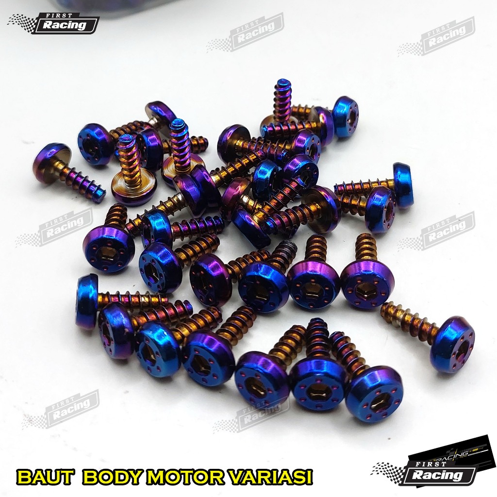 Jual Baut body motor beat variasi asli besi anti karat universal metik ...
