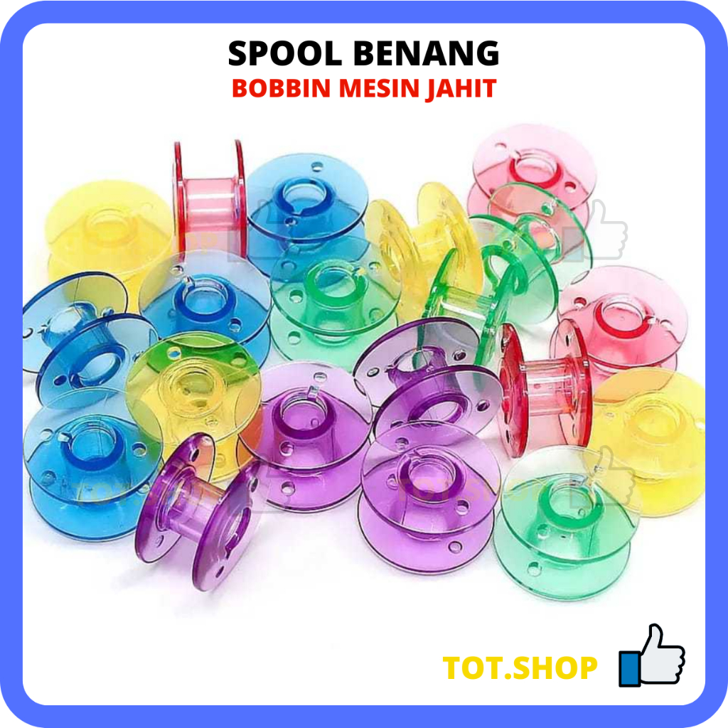Jual [ECER] Spool Benang Bobbins mesin jahit sepul bobbin plastik palet ...