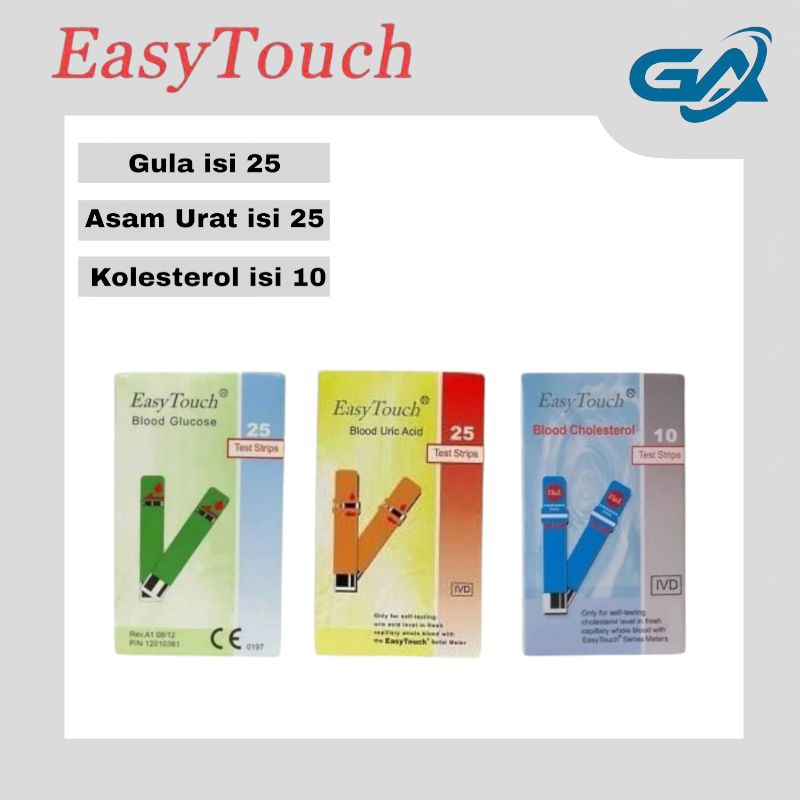 Jual Paket Strip Easy Touch GCU Strip Easy Touch Gula Kolesterol Asam ...