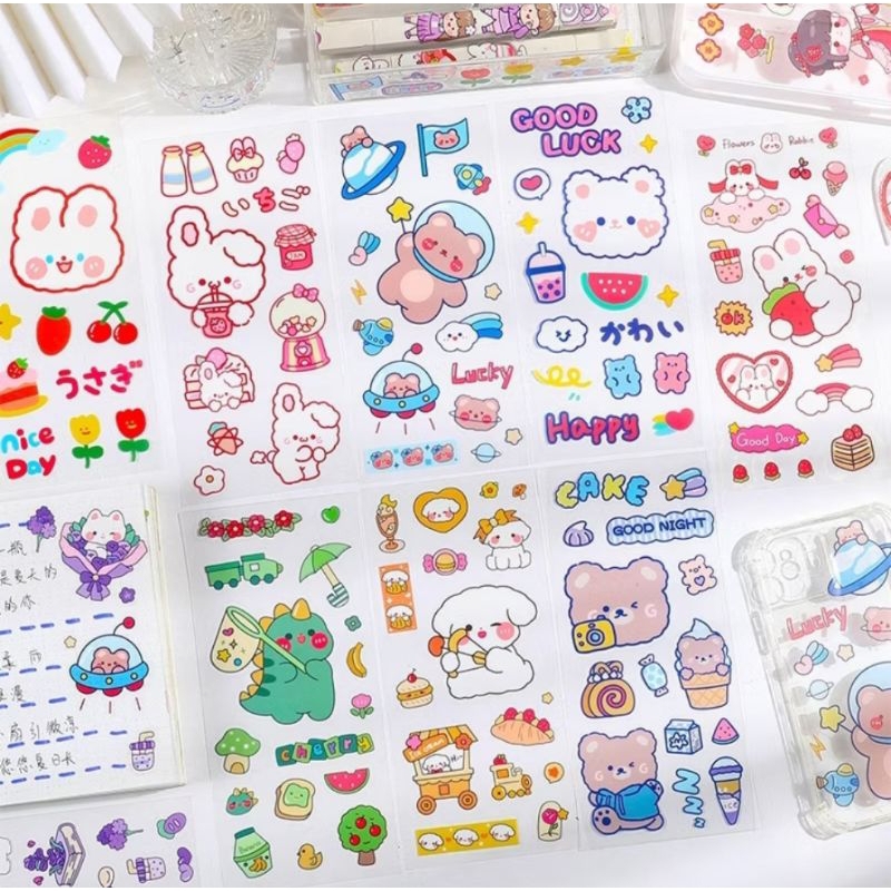 Jual Sticker Karakter Lucu Unik Dekorasi Bahan Pet Anti Air | Shopee ...