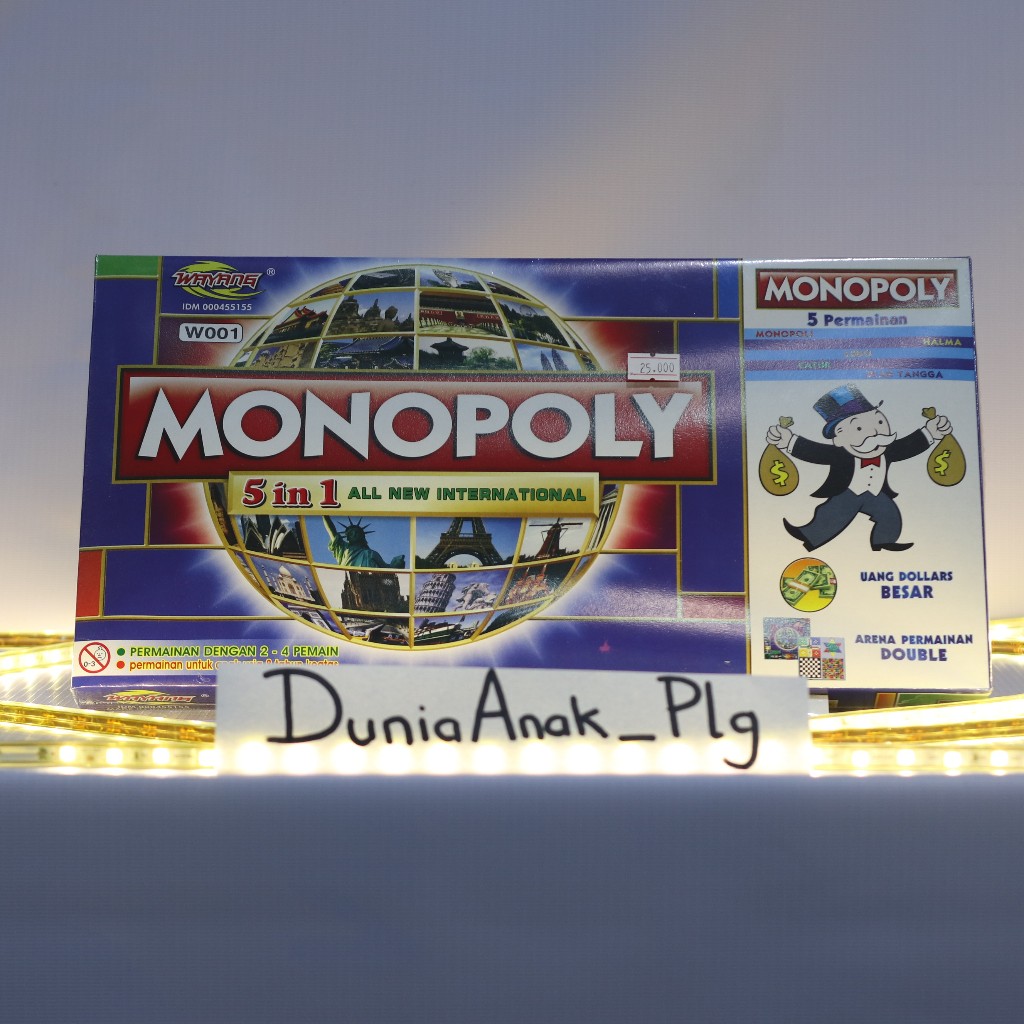 Jual Monopoly 5 In 1 Monopoli, Halma, Catur, Ular Tangga, Ludo ...