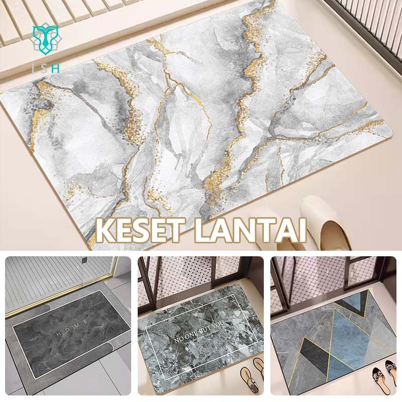 Jual Keset Kamar Mandi Motif Marmer/ Keset Lantai Kaki Anti Slip Karet ...