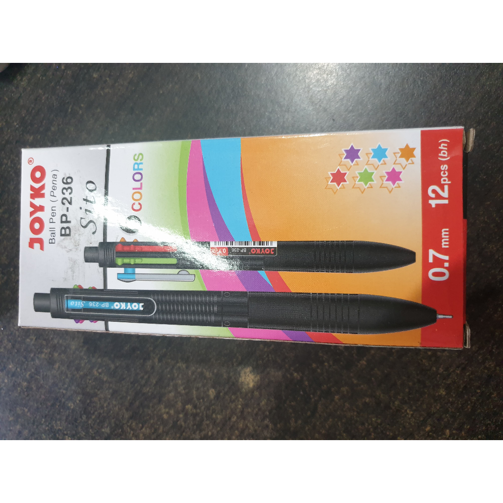 Jual Ballpoint, Bolpen, Pulpen Joyko 6 Warna Sito BP-236 0.7mm | Shopee ...