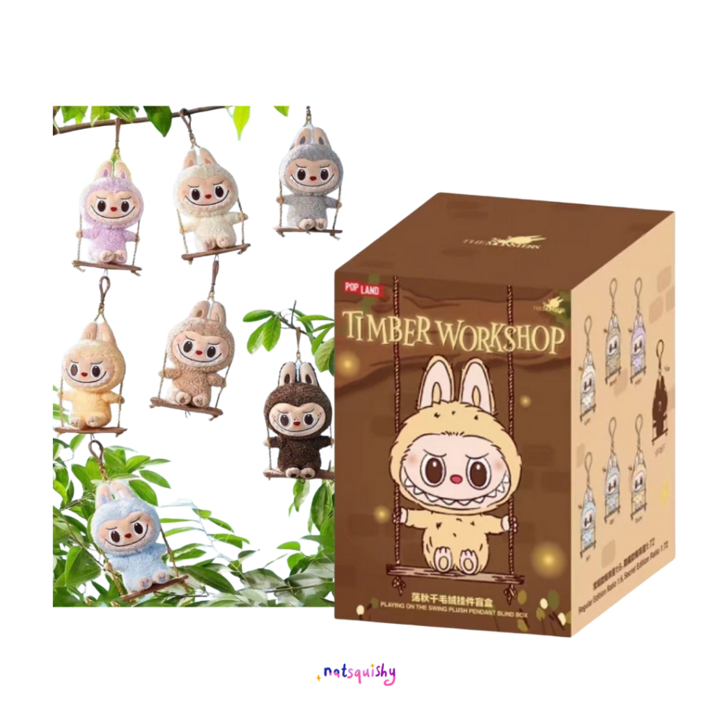 Jual POP MART POP LAND LABUBU TIMBER WORKSHOP PLAYING ON THE SWING ...