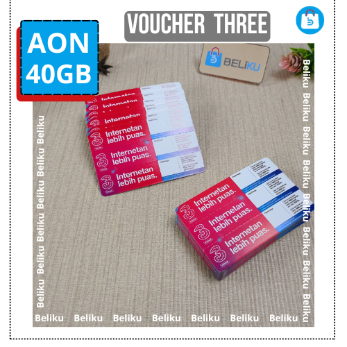 Jual Voucher Kuota Three AON 40 GB TERMURAH | Shopee Indonesia