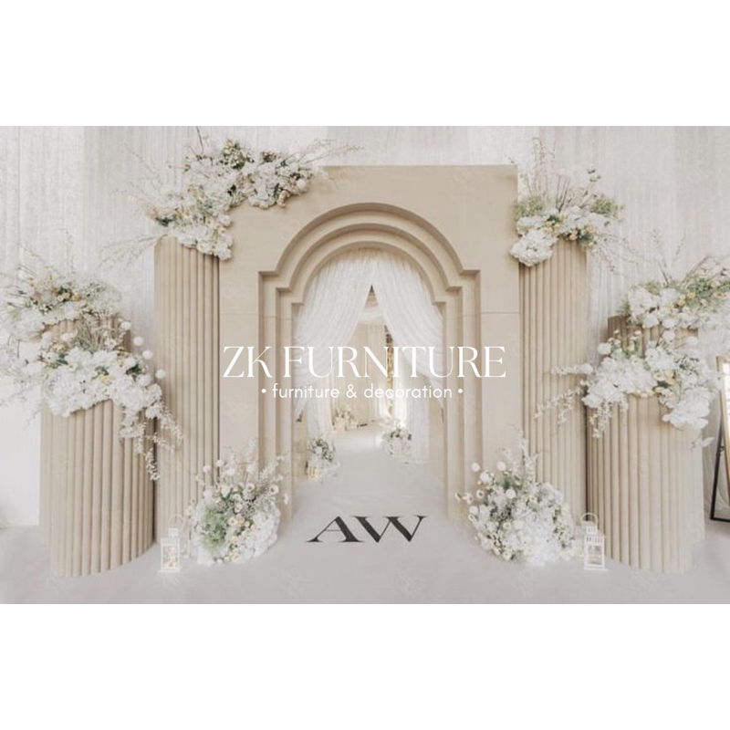 Jual backdrop pelaminan triplek / pintu masuk pintu gate triplek ...