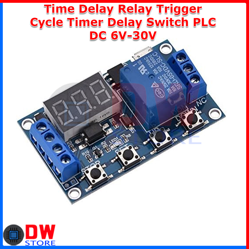 Jual LED Digital Display Time Delay Relay Trigger Cycle Timer Delay Switch PLC Timing Control ...
