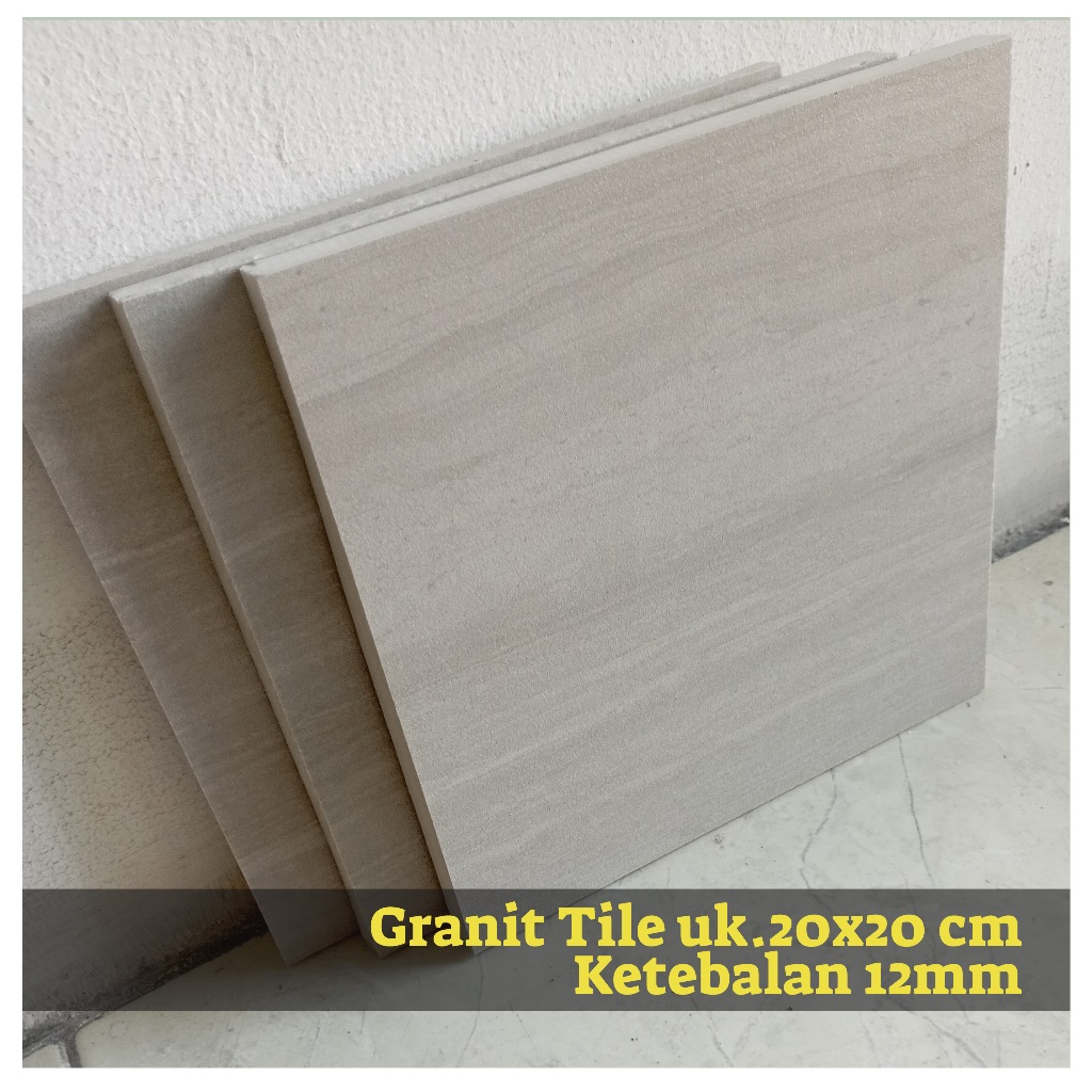 Jual Granit lantai 20x20 Motif kayu Abu-abu Rustic Tebal 12mm Original ...