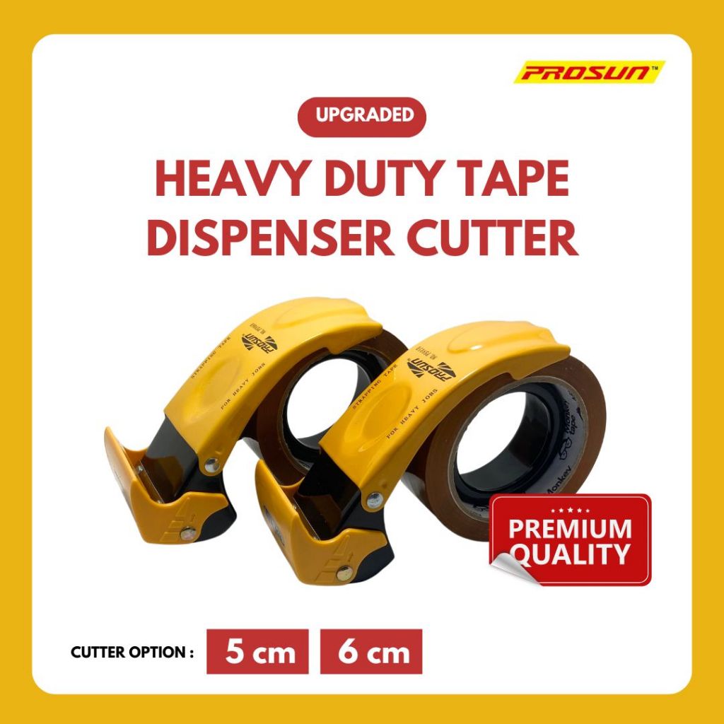 Jual [UPGRADED VERSION] PROSUN HEAVY DUTY TAPE DISPENSER CUTTER UNTUK ...