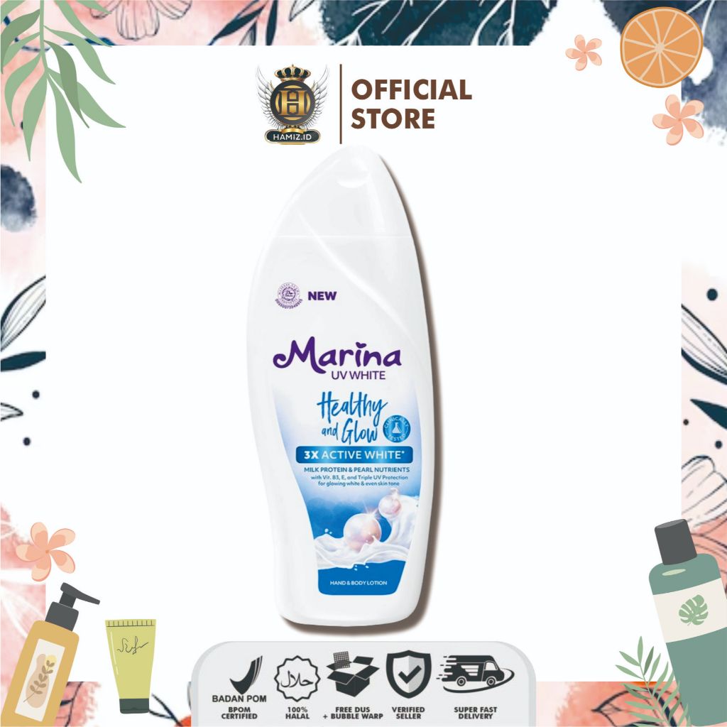 Jual Marina Uv White Hand & Body Lotion Healthy & Glow 460 ml (Kemasan ...