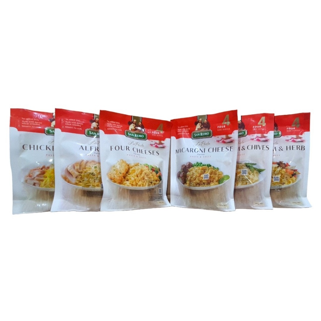 Jual San Remo La Pasta Macaroni Four Cheese Alfredo Mushroom Herb Cream ...