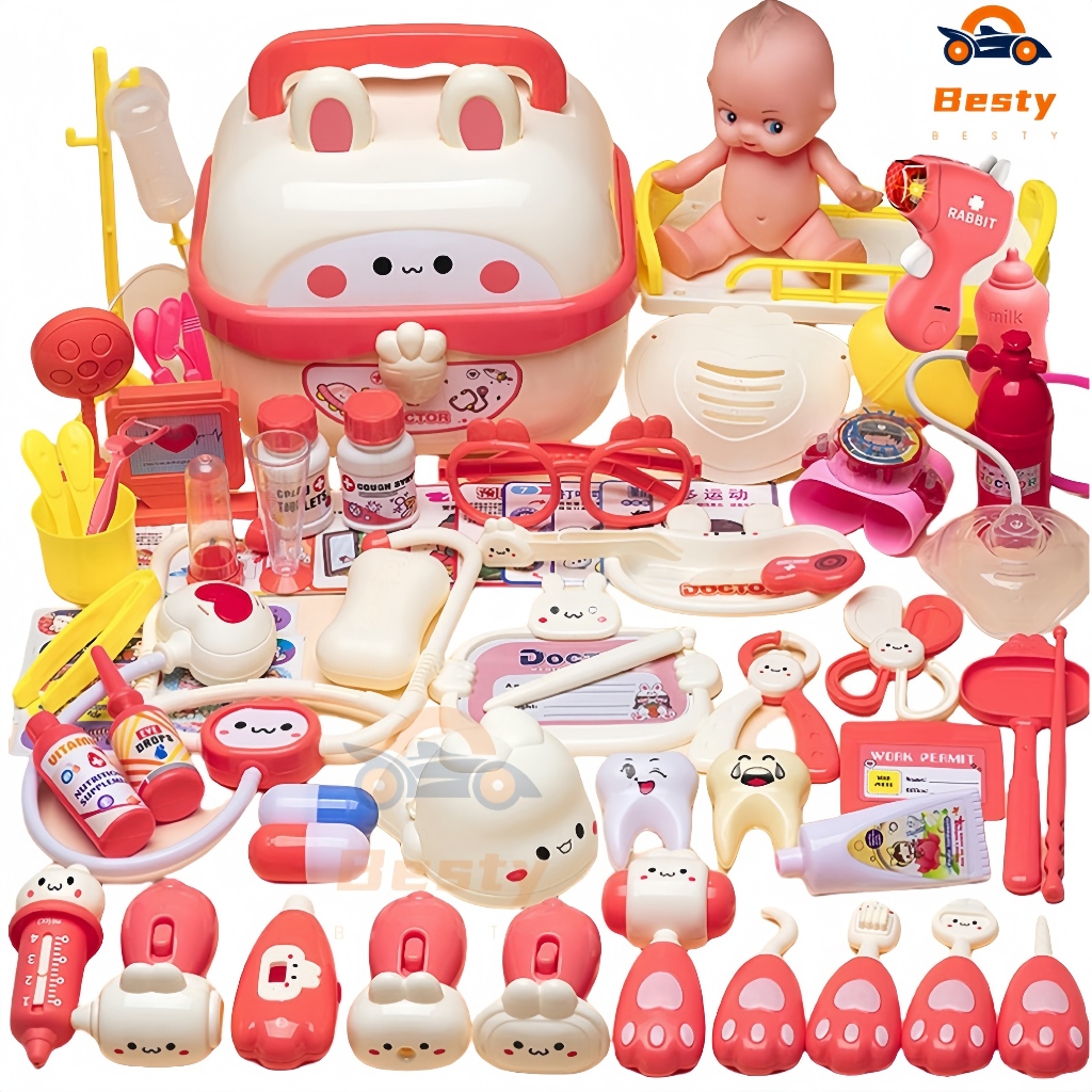Jual 【Besty】74Pcs Mainan Anak Koper Dokter Mainan Anak Set Mainan Anak ...