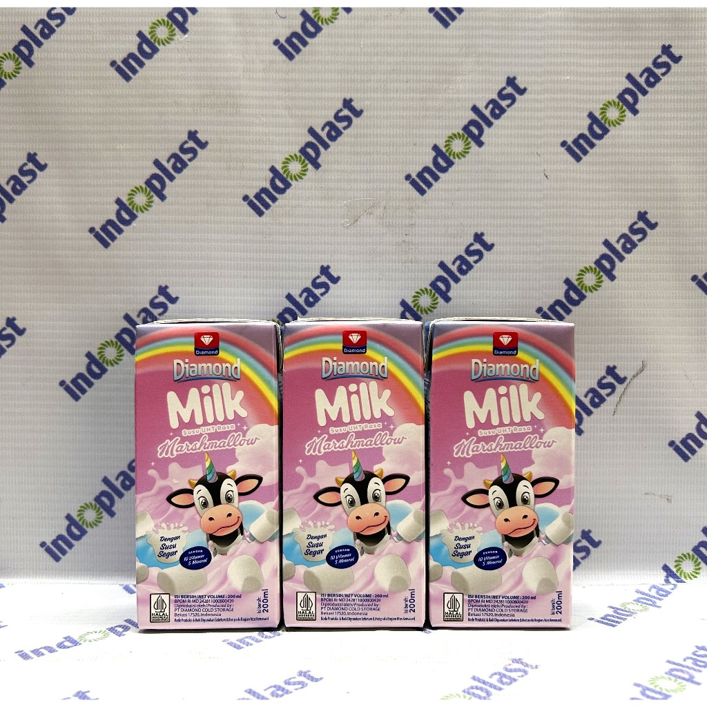 Jual Diamond Milk Susu UHT Marshmallow 200 ML | Shopee Indonesia