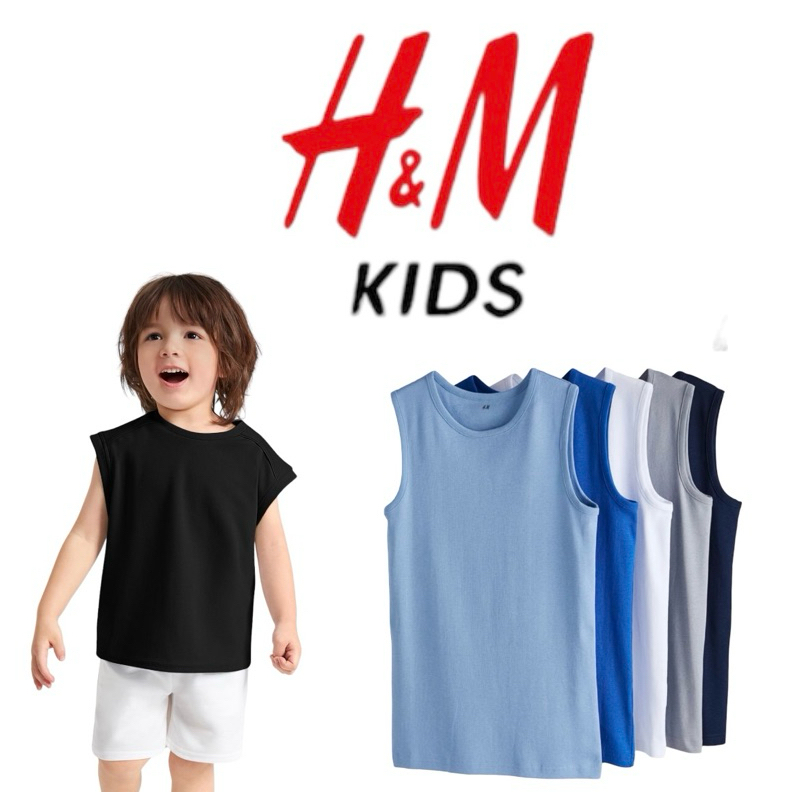 Jual KAOS VEST TOP ANAK HNM / TANK TOP / Kaos kutung anak Unisex Cotton ...
