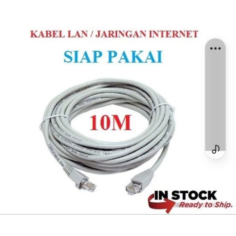 Jual Kabel Lan indoor 10 Meter siap pakai | Shopee Indonesia