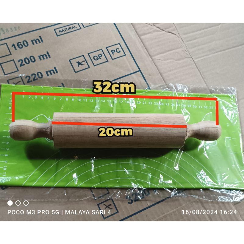 Jual rolling pin kayu gilingan adonan kue 32cm | Shopee Indonesia