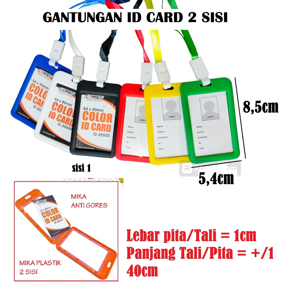 Jual Gantungan ID Card 2 sisi/Gantungan Kartu ID 2 muka | Shopee Indonesia