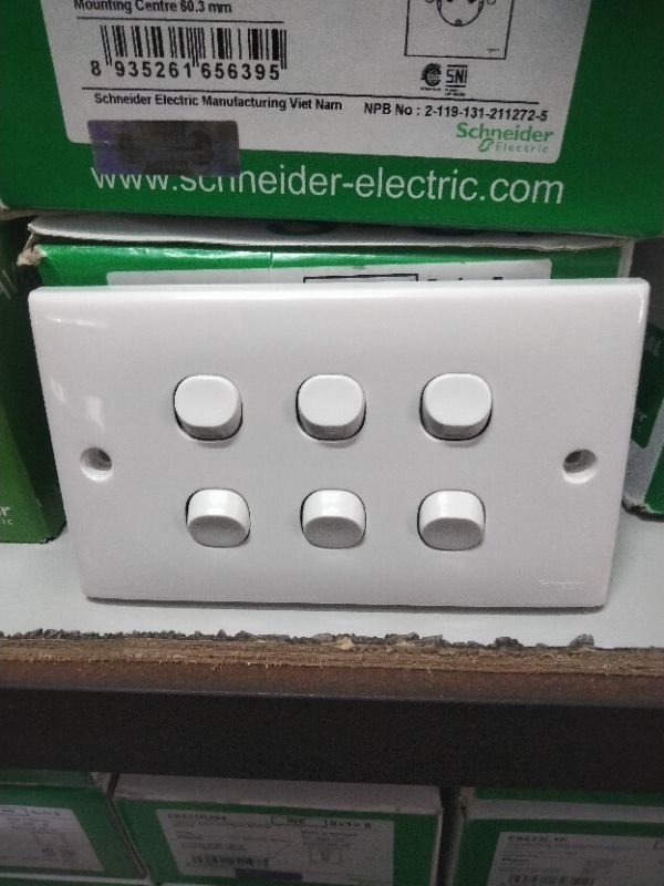 Jual Saklar Classic 6 Gang 1Way Switch Schneider | Shopee Indonesia