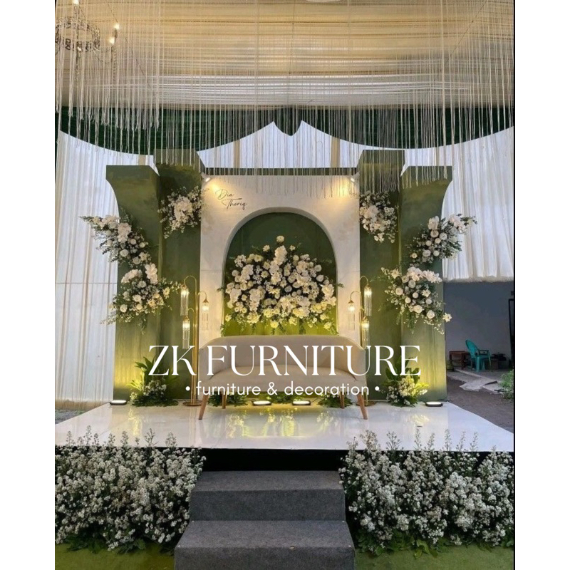 Jual pelaminan backdrop triplek / backdrop pernikahan triplek ...
