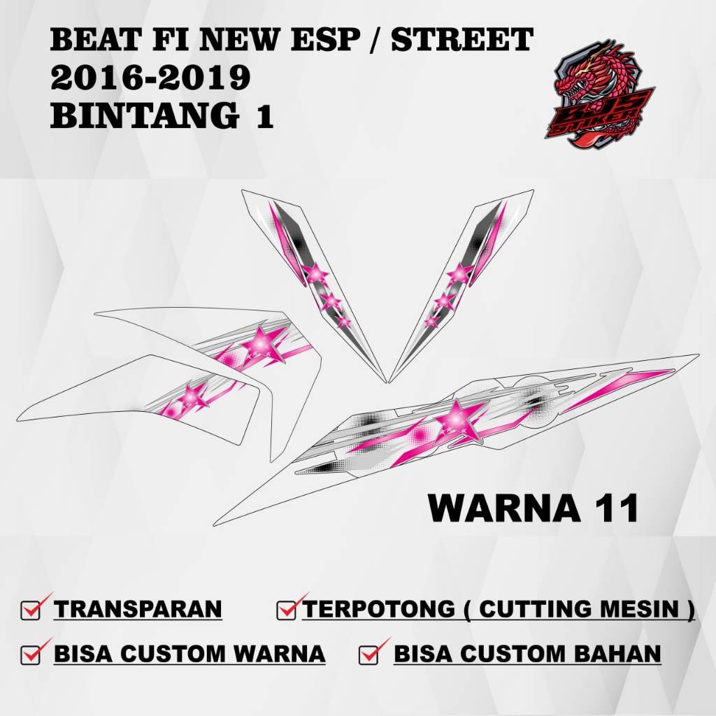 Jual stiker sticker striping beat fi new esp beat street 2016-2019 ...