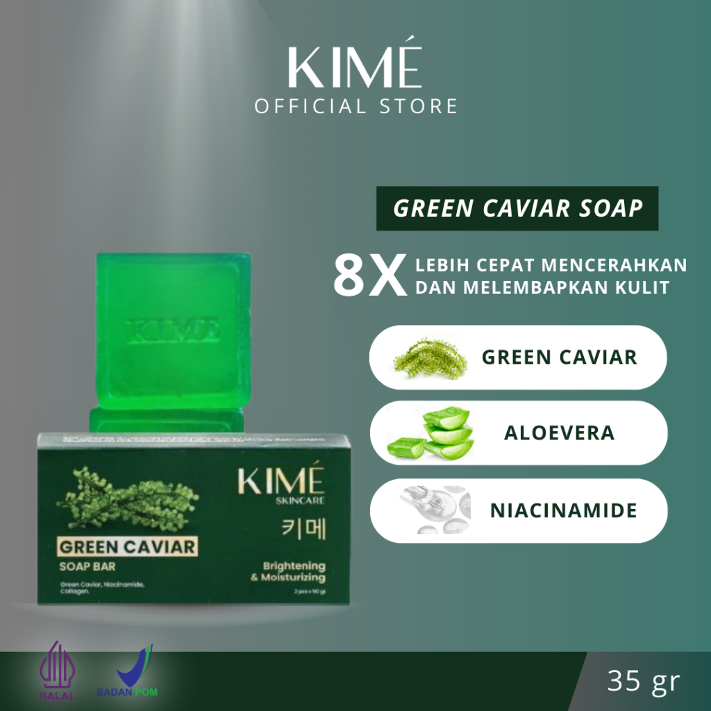 Jual Green Caviar Soap Collagen Brightening Glow Mencerahkan Wajah ...