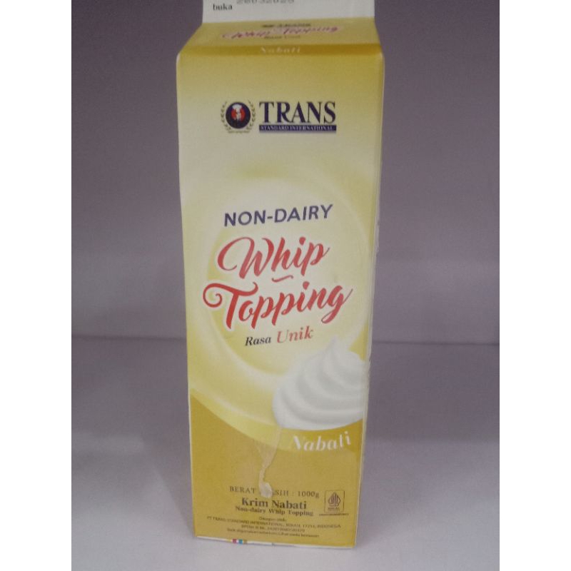 Jual Trans Whipping Cream Gold 1000gr ( Hanya Kiriman Instan) | Shopee ...