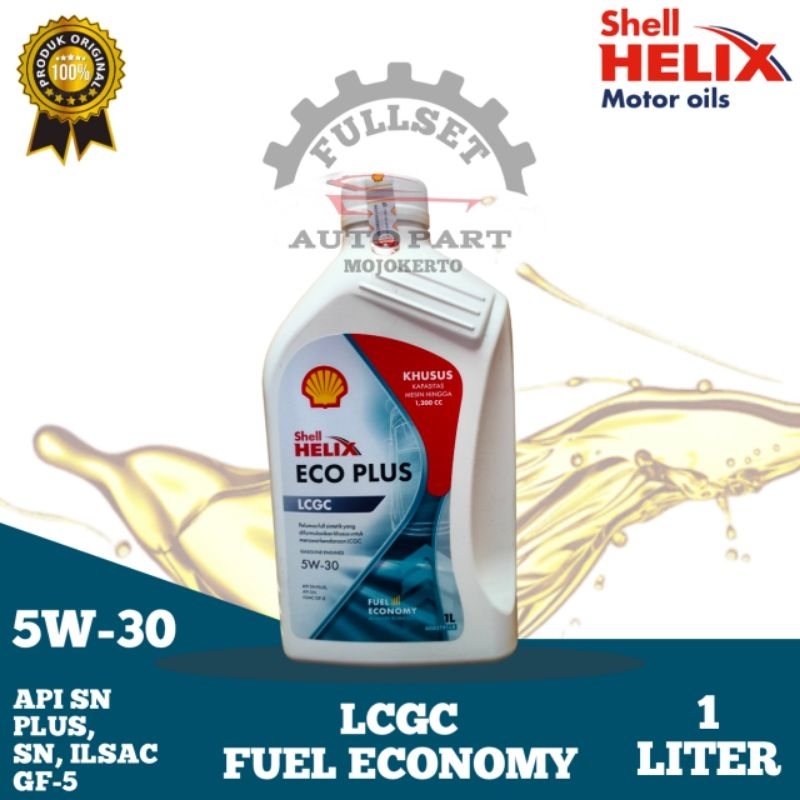 Jual SHELL HELIX ECOPLUS 5W-30 LCGC FUEL ECONOMY (1liter) | Shopee ...