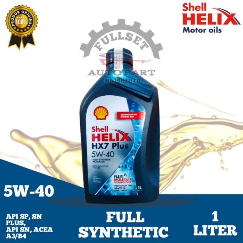 Jual SHELL HELIX HX7 PLUS 5W-40 FULL SYNTHETIC (1liter) | Shopee Indonesia