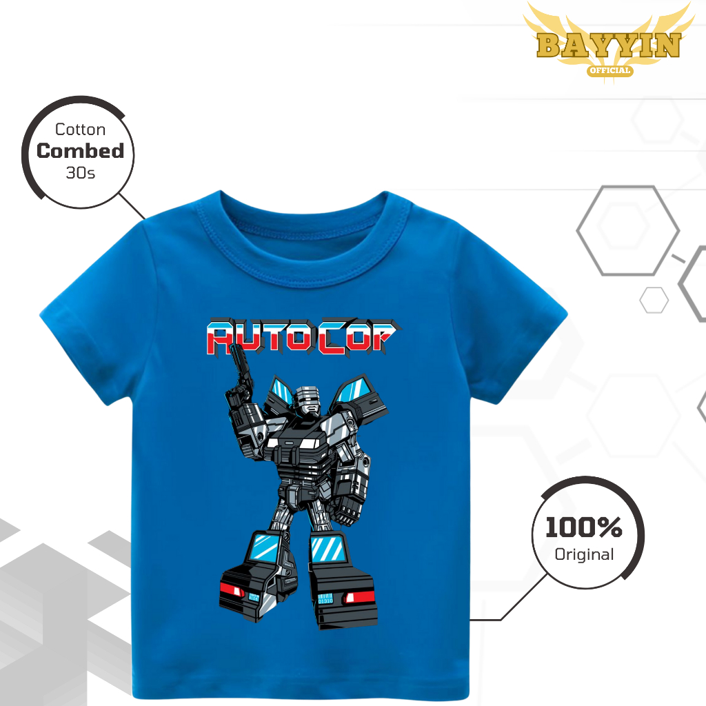 Jual Kaos Anak Custom Nama Combed 30s Gambar TRANSFORMER AUTO COP Untuk Anak dan Hadiah Anak ...