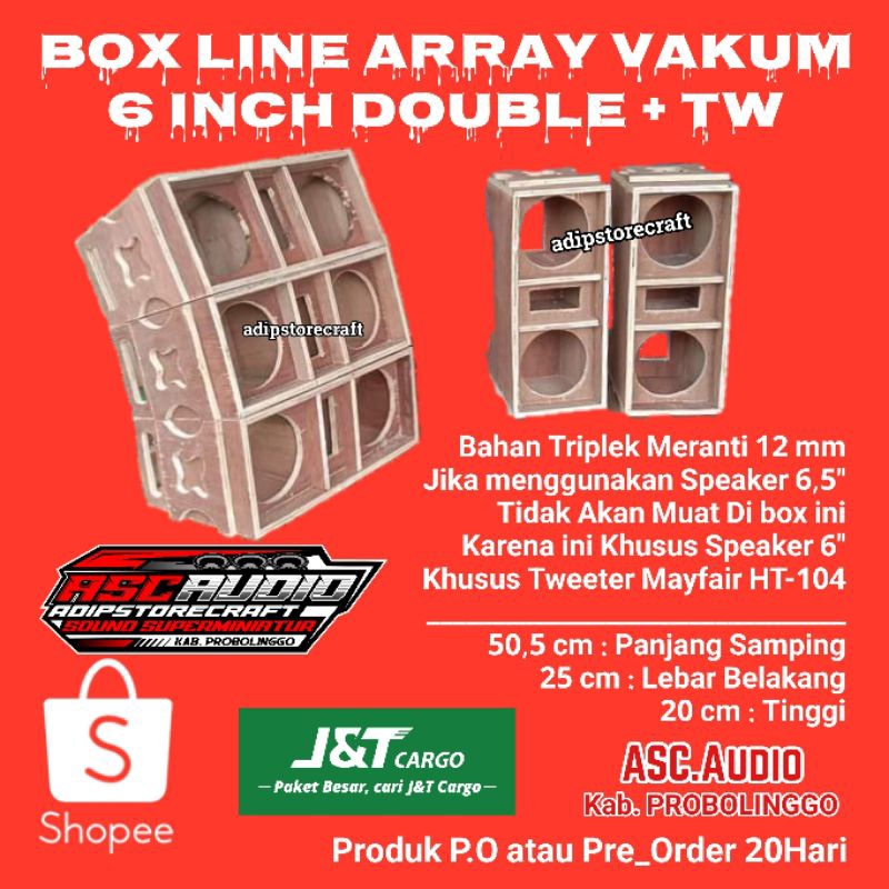 Jual Box MiDLe Line Array 6 inch Double vakum + Tw | Shopee Indonesia