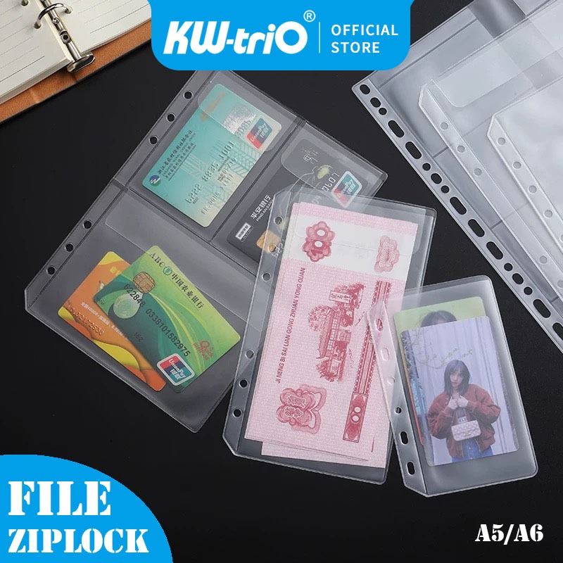 Jual A6 A5 Binder Pocket Kantong / Ziplock bag / Pouch / Zipper PVC Diary Notebook 6 Ring ...