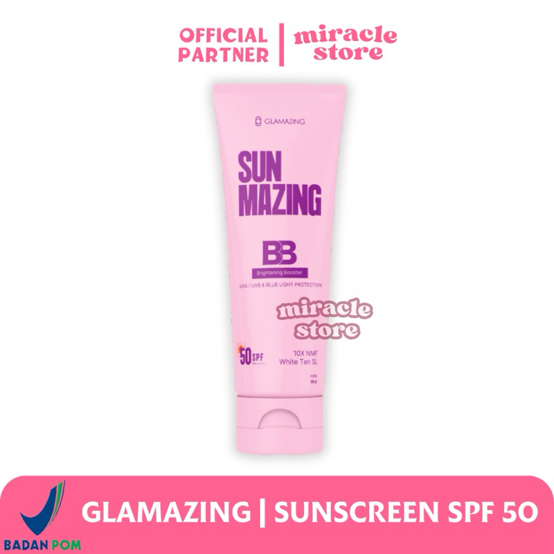 Jual [MIRACLE STORE] SUNSCREEN SPF 50 BB GLAMAZING Glamazing - Sunmazing Brigthening Booster BB ...