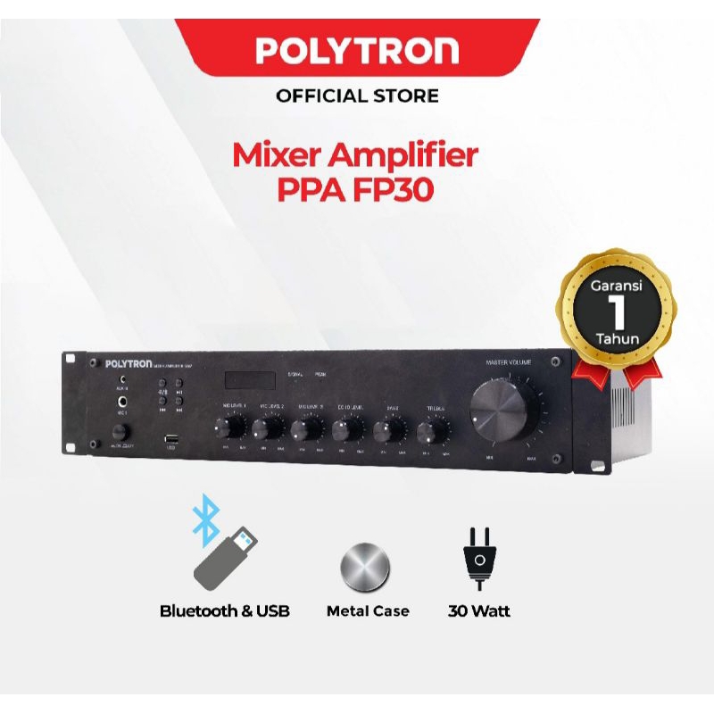 Jual Polytron Mixer Amplifier Dual function High and Low Impedance 30 ...