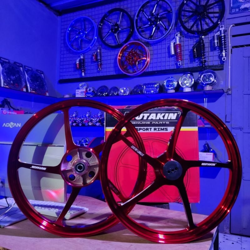 Jual Velg Mutakin 525 Ring 17 160/160 Red Anodize Double Disc PNP MX ...
