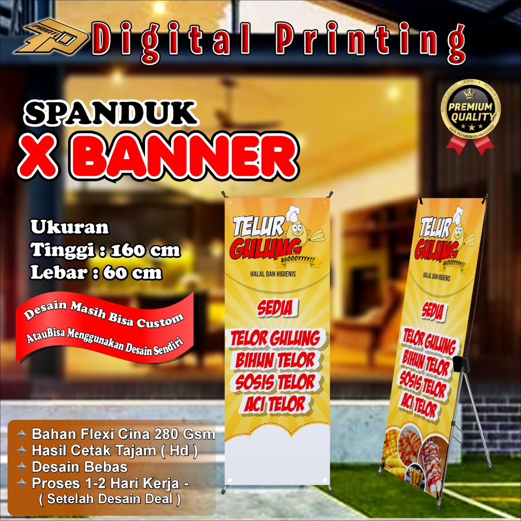 Jual BISA COD CETAK X BANNER SPANDUK X BANNER TELOR GULUNG DESAIN ...