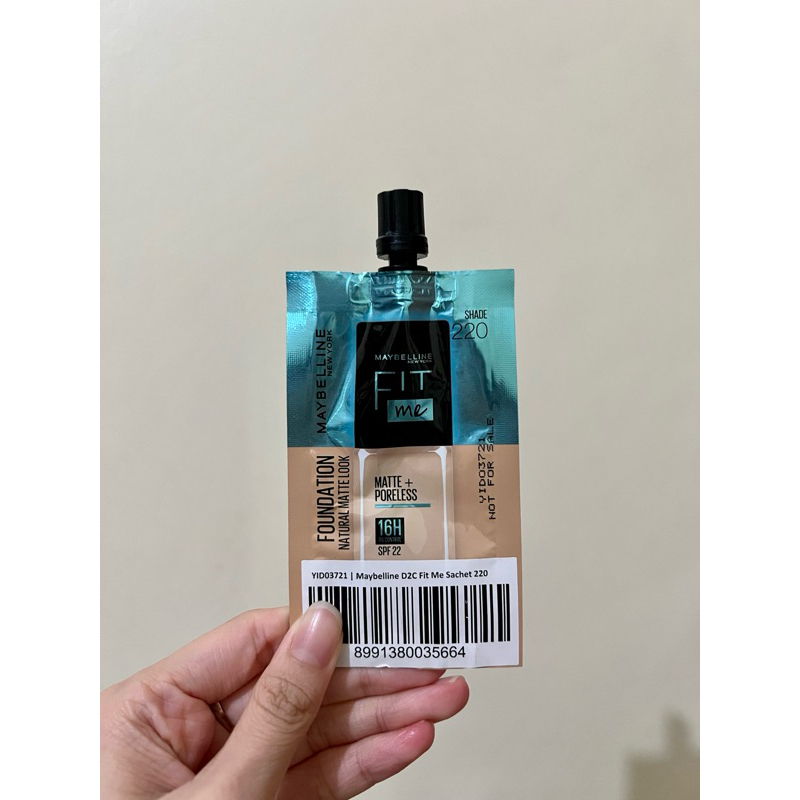 Jual MAYBELLINE FIT ME MATTE + PORELESS LIQUID FOUNDATION SACHET SHADE ...