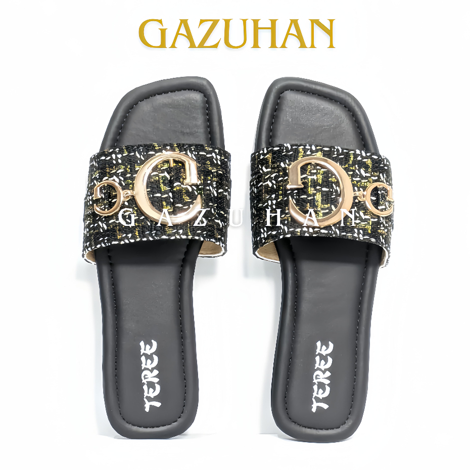 Jual Sandal Flat Wanita Kekinian Slop Platfrom Teree Series Sendal ...