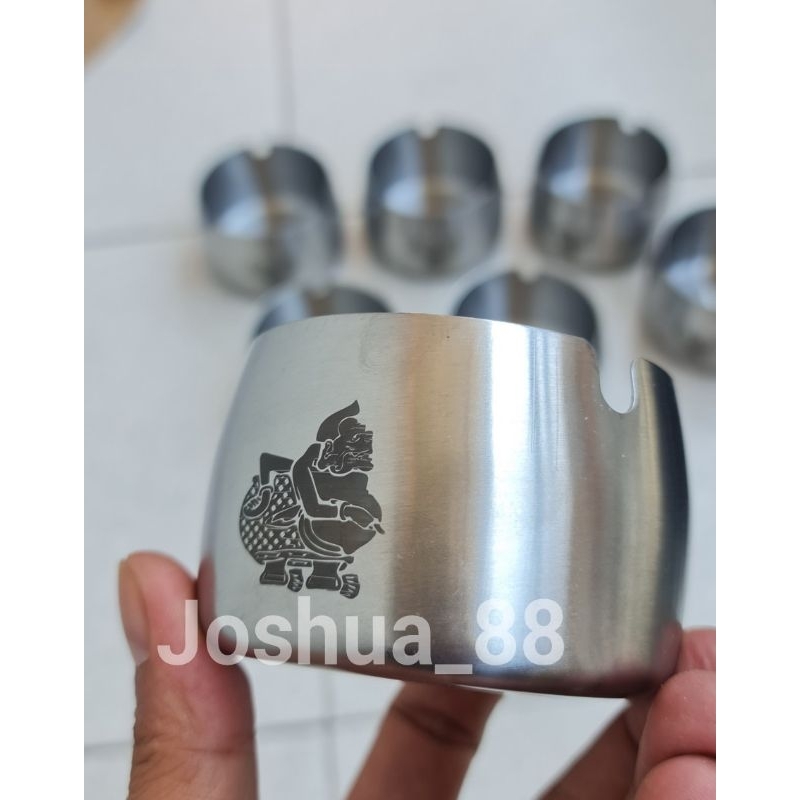 Jual Asbak Stainless Custom Ukir Semar Silver Chrome Bisa Ukir Logo ...