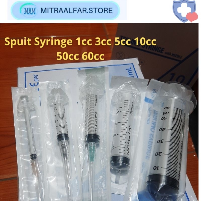 Jual Syringe Spuit Terumo With Needle Ecer no 1cc 3cc 5cc 10cc Termurah | Shopee Indonesia