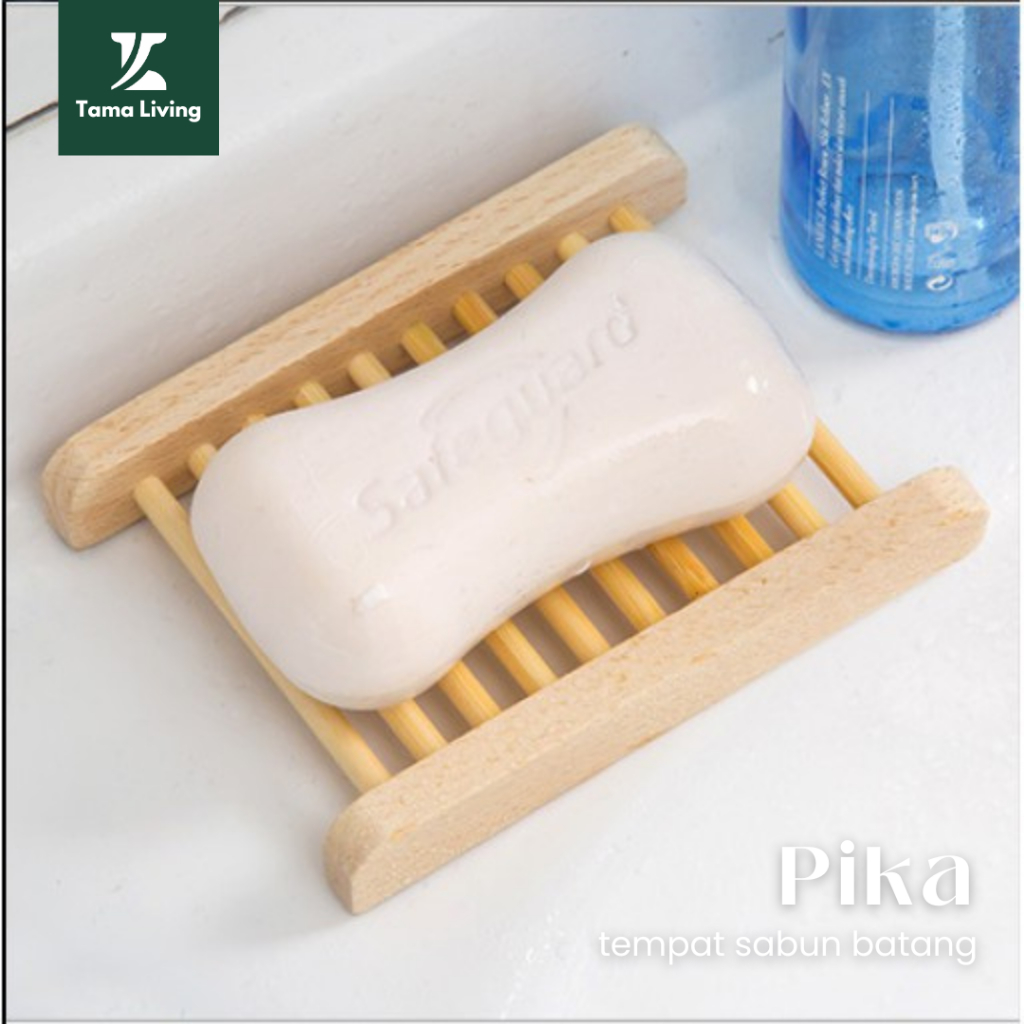 Jual TAMA LIVING Pika Tatakan Sabun Batang Bambu Estetik Wadah Sabun ...