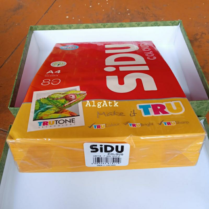 Jual kertas hvs warna a4 80 gram sidu it 200 gold isi 500 lembar | Shopee Indonesia