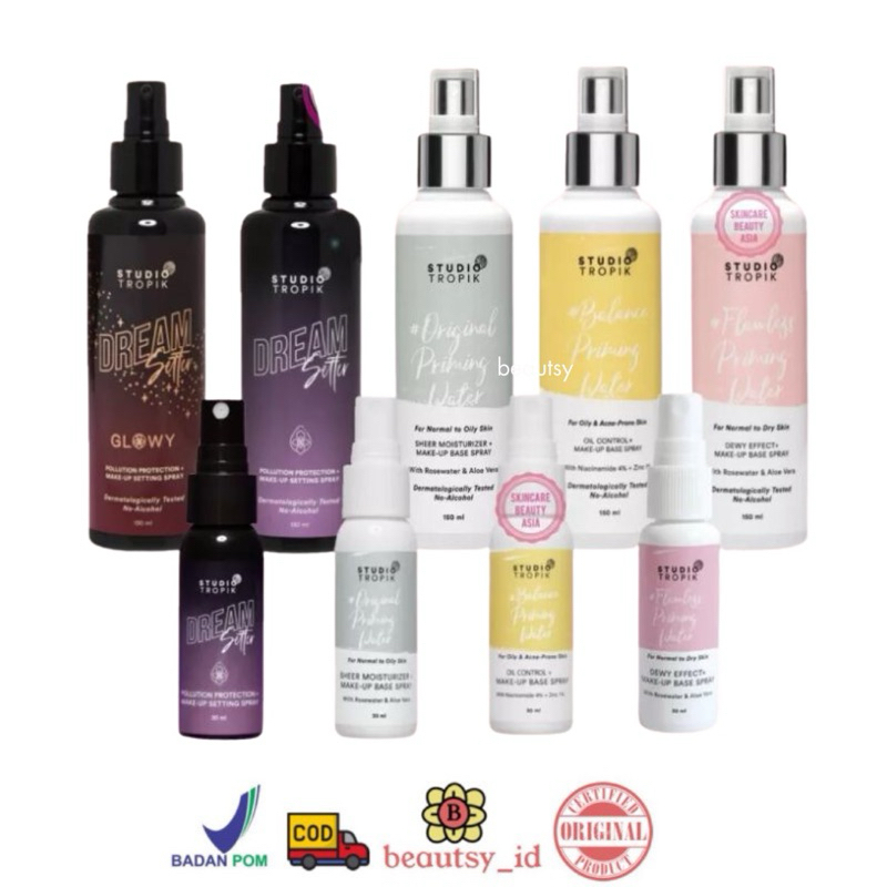 Jual Studio Tropik Setting Spray / Priming Water / Dream Setter Glowy ...
